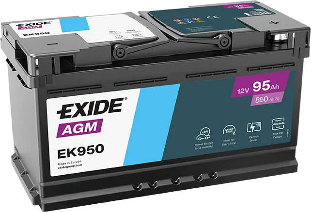 Exide Car Battery AGM EK950 - Car Batteries Cyprus