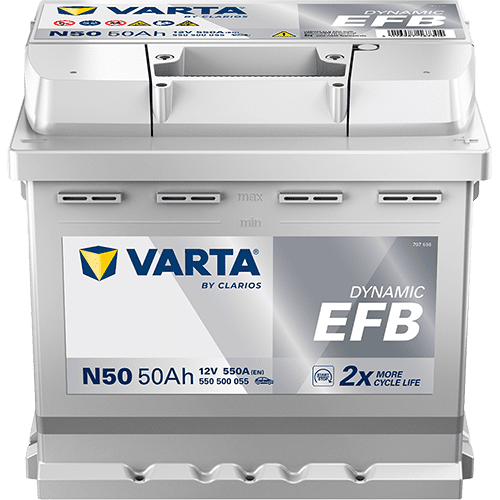 Varta N50 50Ah Car Battery Dynamic EFB 550500055