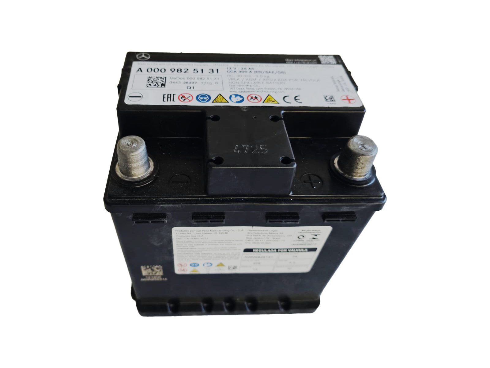 Genuine Mercedes-Benz Support Battery 12V 26Ah – Part No. A 000 982 51 ...